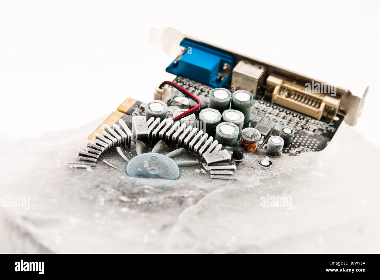 frozen computer part Stock Photo - Alamy