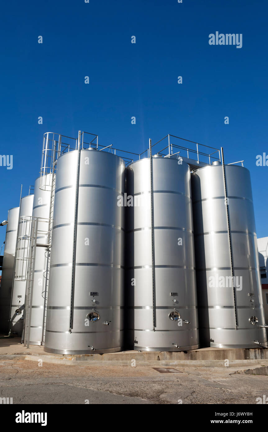 wine steel outdoor work factory tank fermentation winery stainless big ...