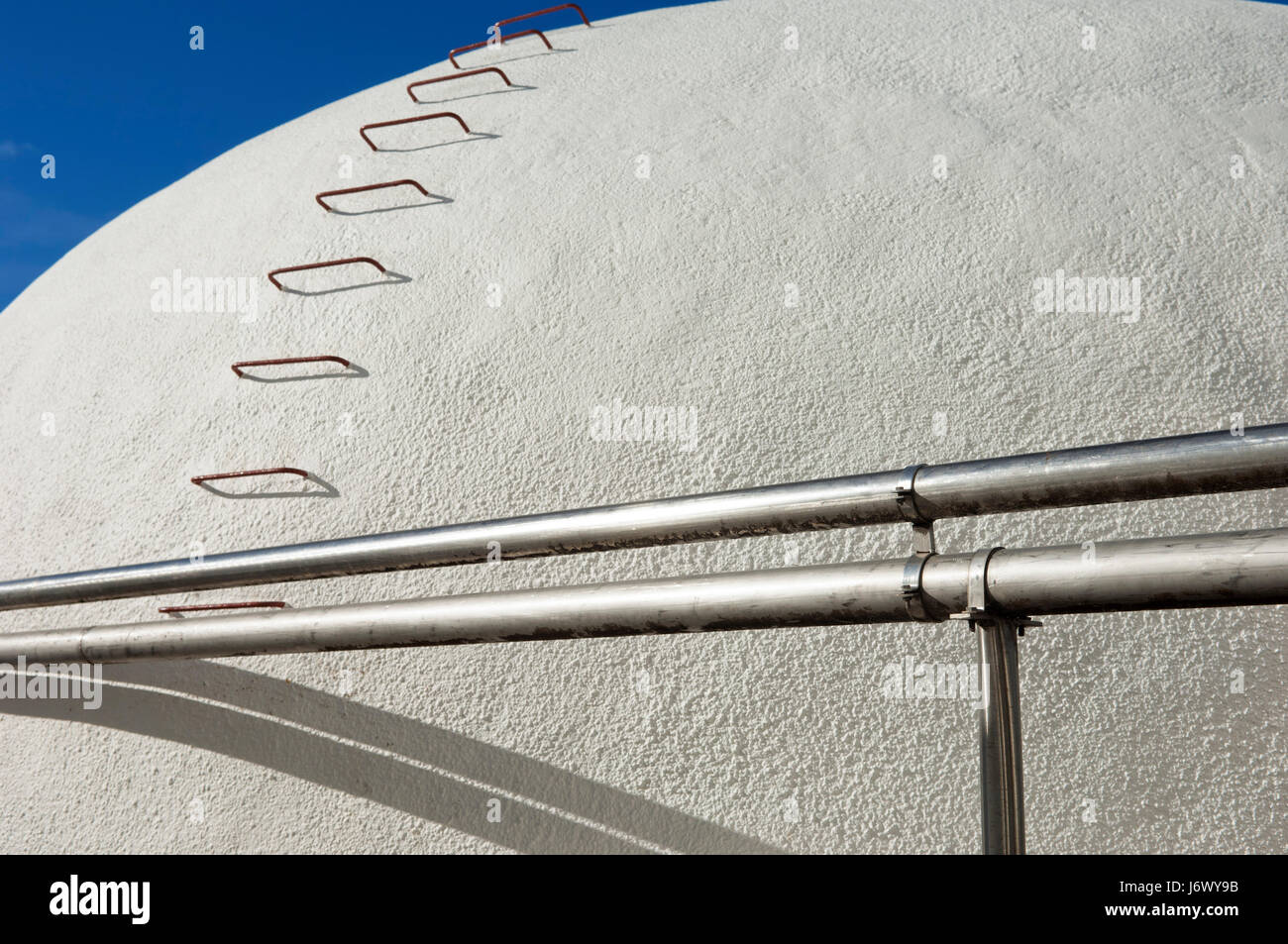 wine concrete steel tank fermentation winery pipe stainless tube blue ...