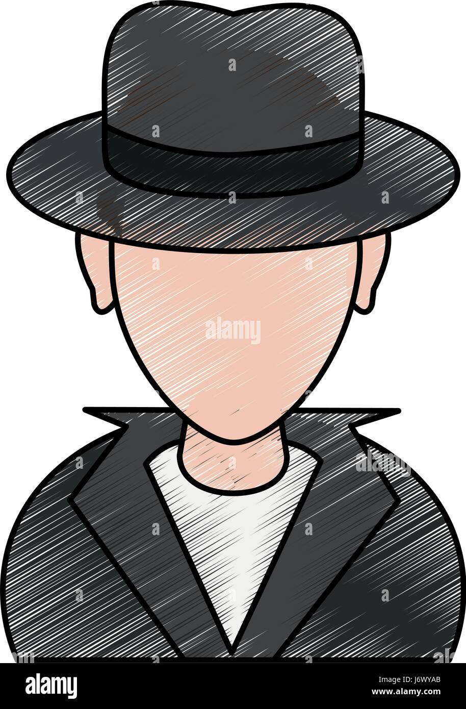 Color image cartoon faceless front hi-res stock photography and images ...