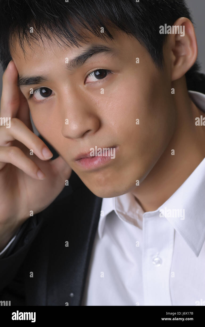 portrait look glancing see view looking peeking looking at business ...