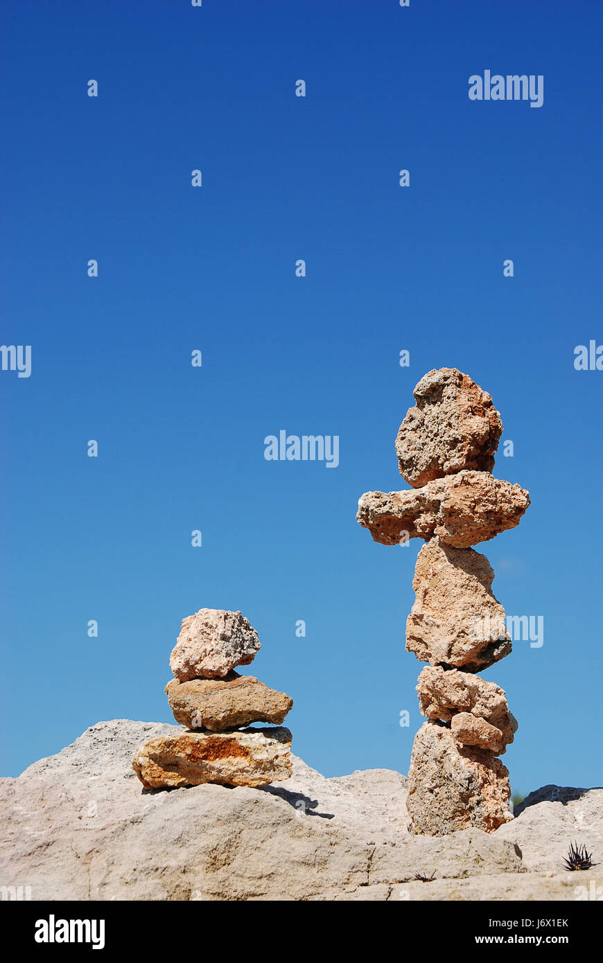 two stone stack Stock Photo - Alamy
