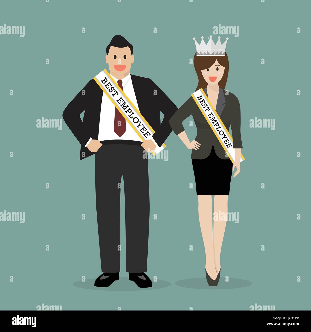 Best employee of company. vector illustration Stock Vector Image & Art ...