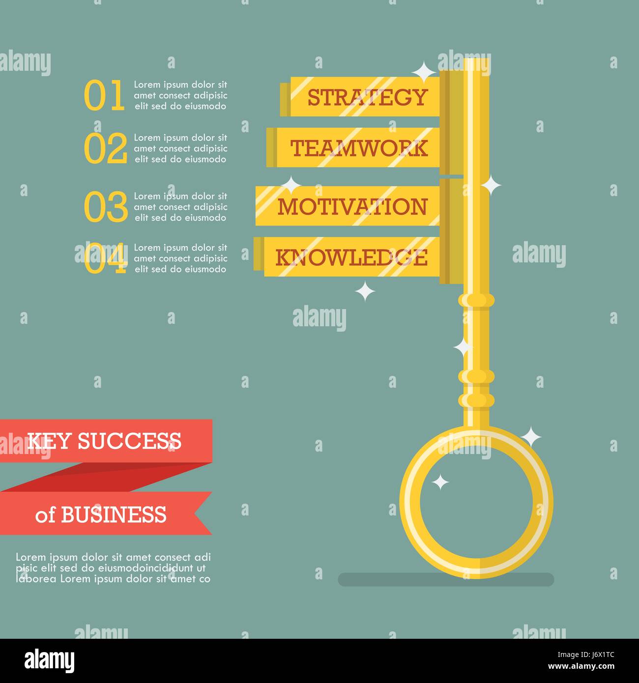 Key success of business infographic. Vector illustration Stock Vector ...