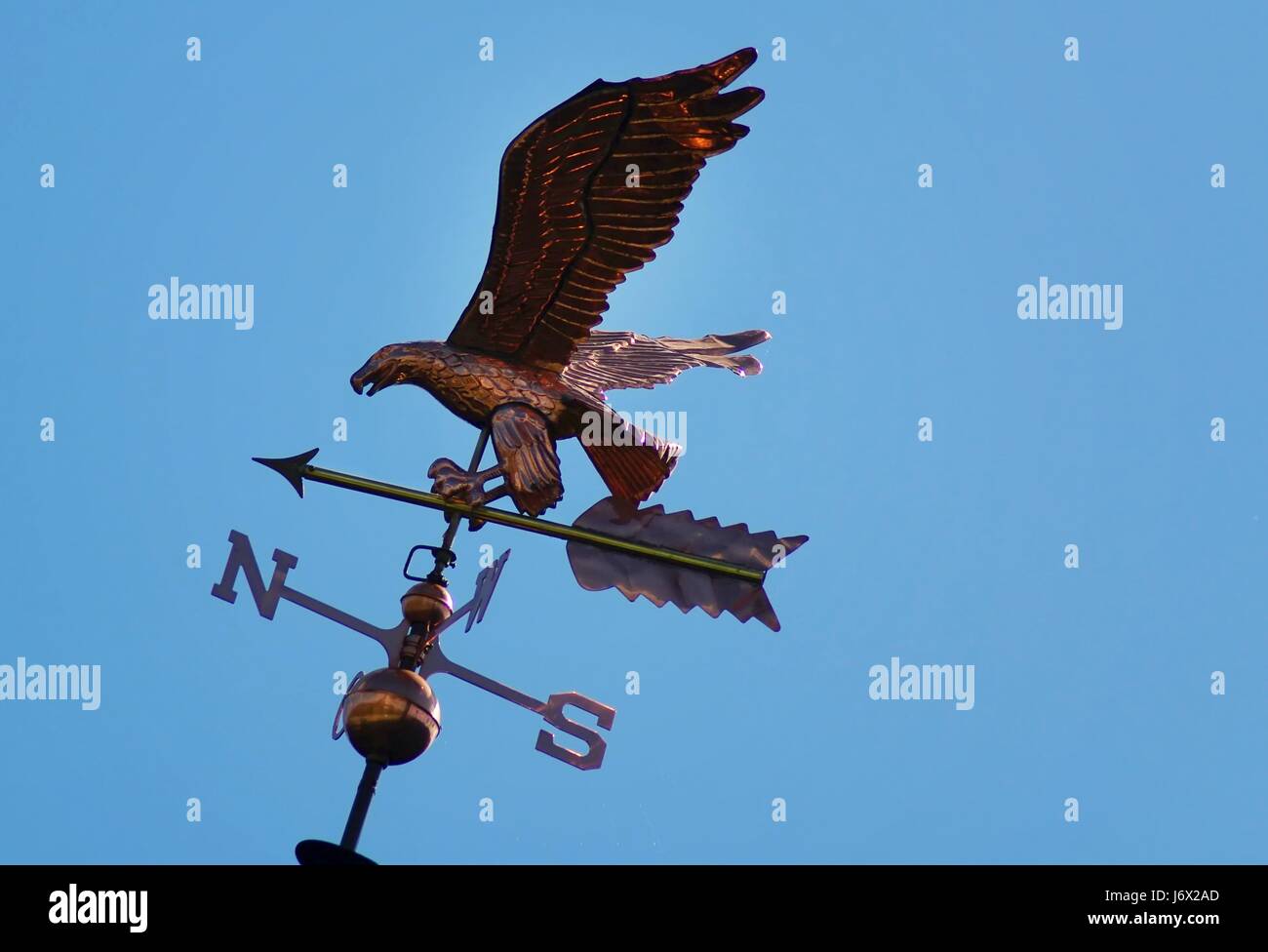 weather station with an eagle Stock Photo - Alamy