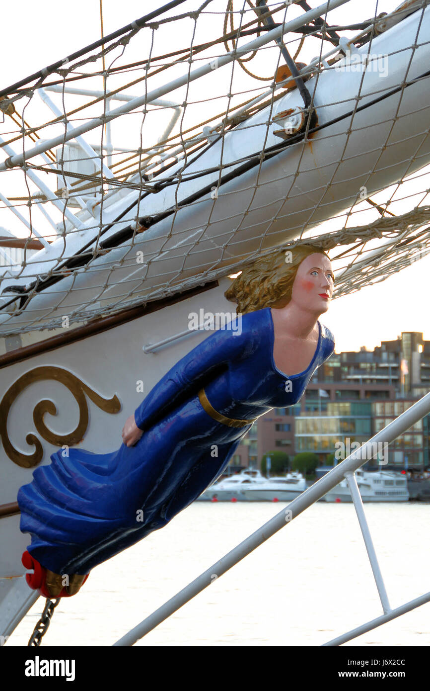 figurehead of the christian radich Stock Photo - Alamy