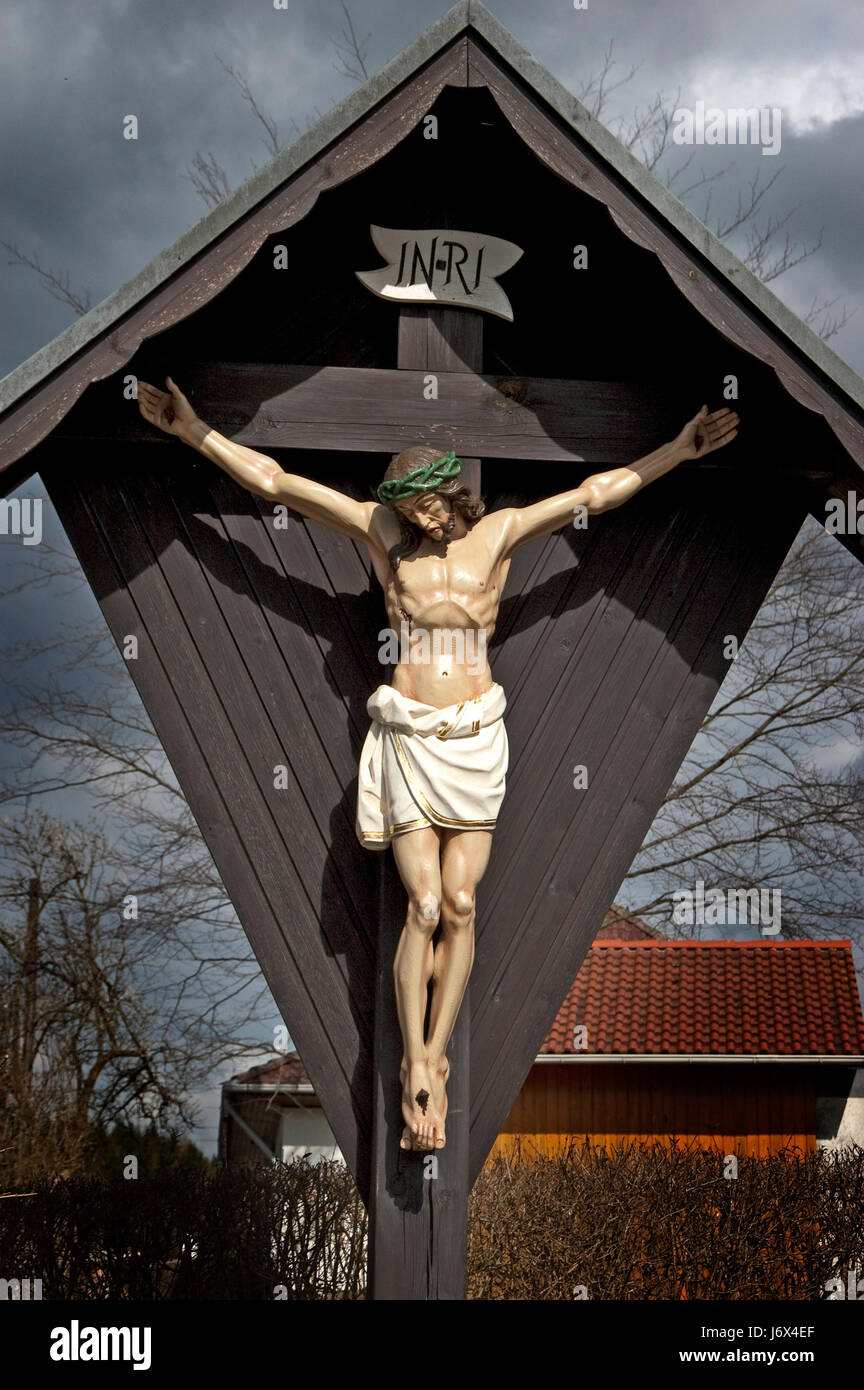 jesus on the cross pilgrimage destination Stock Photo - Alamy