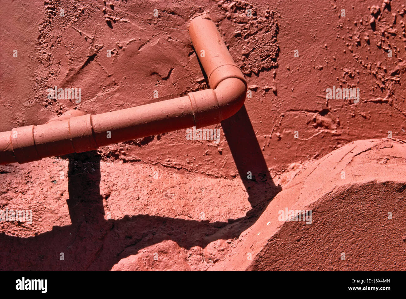 house connection pipe in red Stock Photo - Alamy