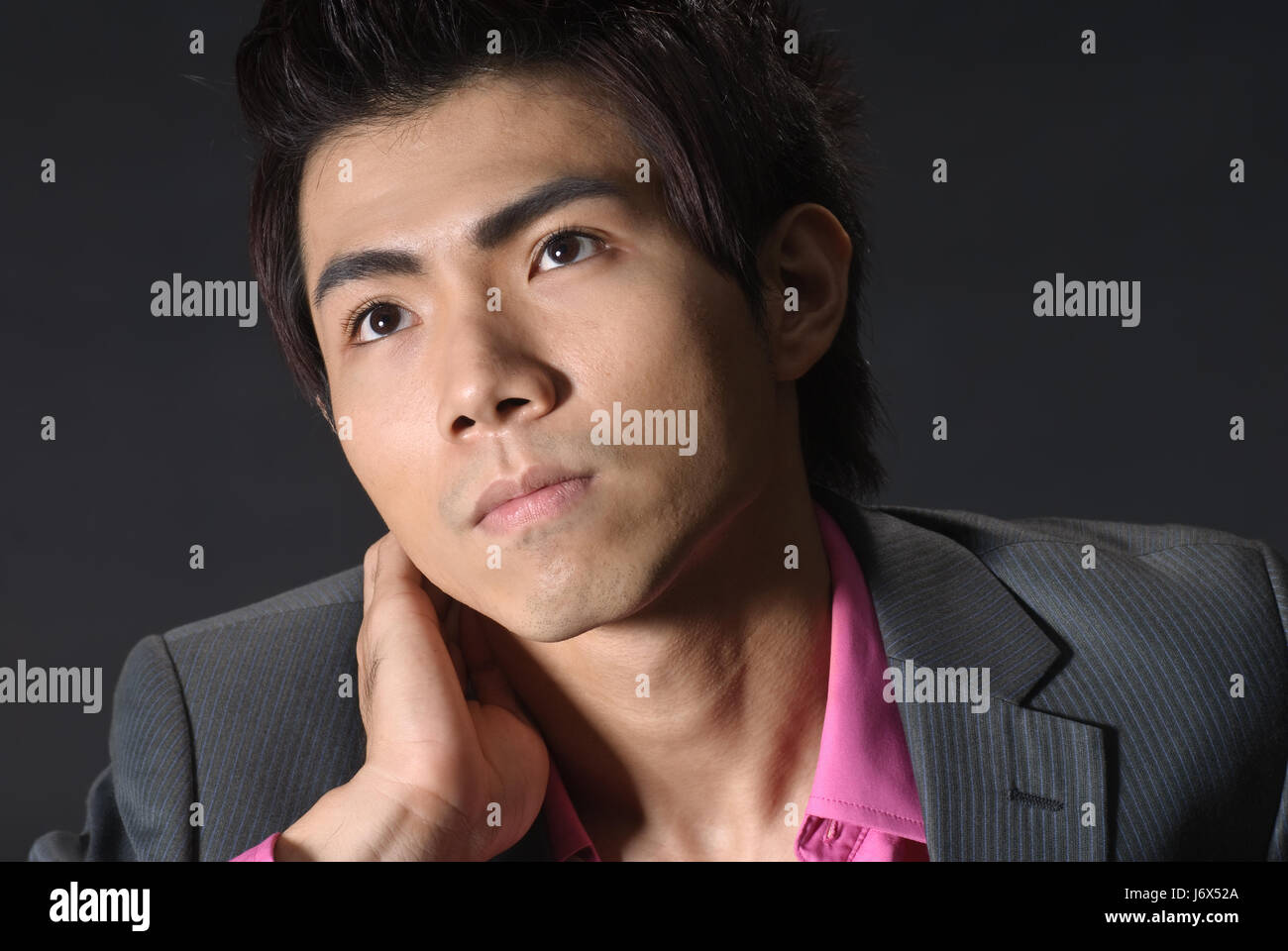 guy male masculine portrait look glancing see view looking peeking ...