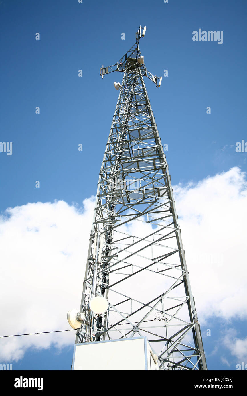telephone phone station blue tower space communication satellite ...