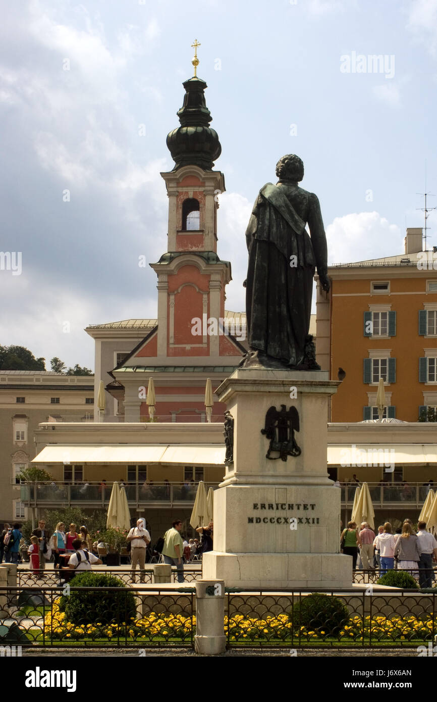 salzburg - mozart square Stock Photo - Alamy