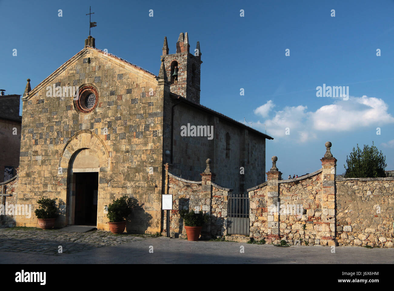 church tuscany medieval community village market town italy middle ages ...