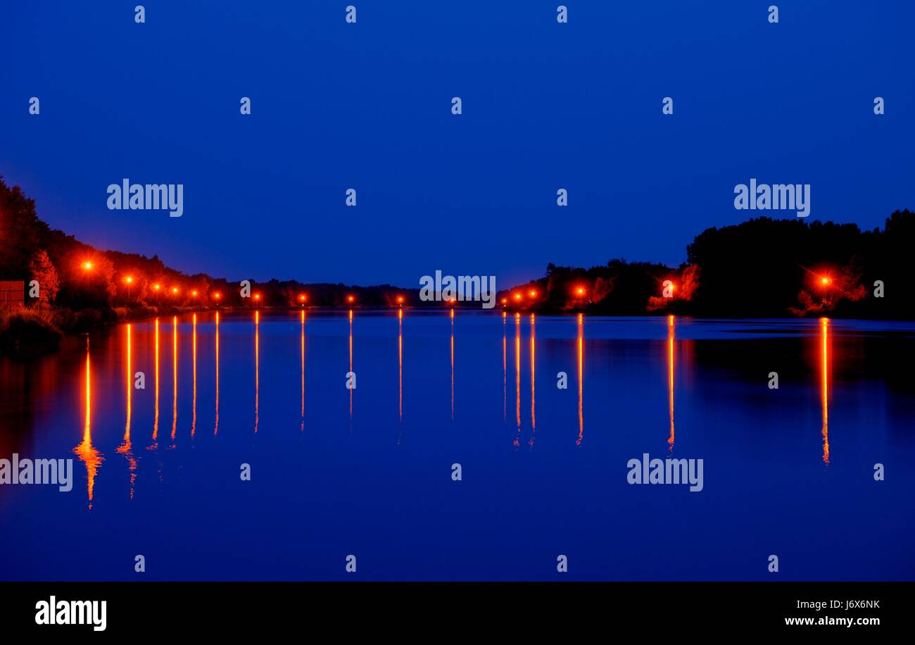 navigation channel waterway kiel canal shine shines bright lucent light ...