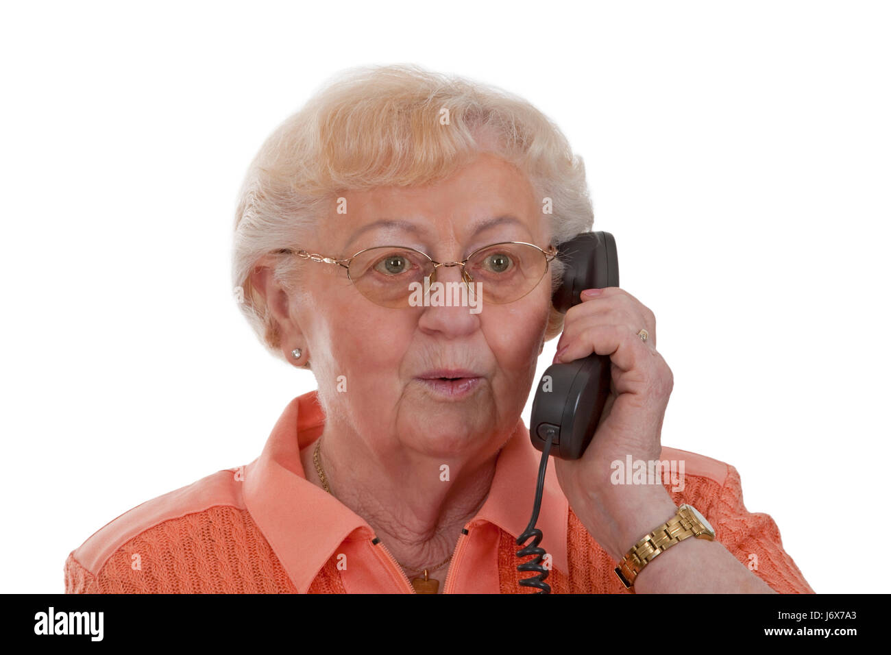 on the phone Stock Photo - Alamy