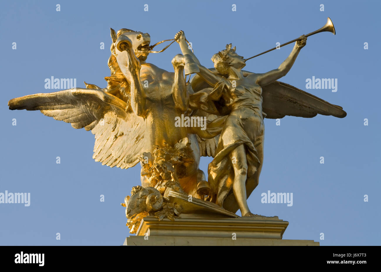 monument statue bridge europe golden paris france monument statue ...