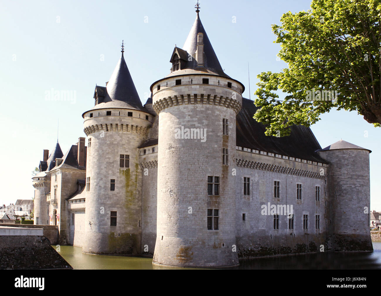 postcard castle ramparts river water nature chateau castles tower ...
