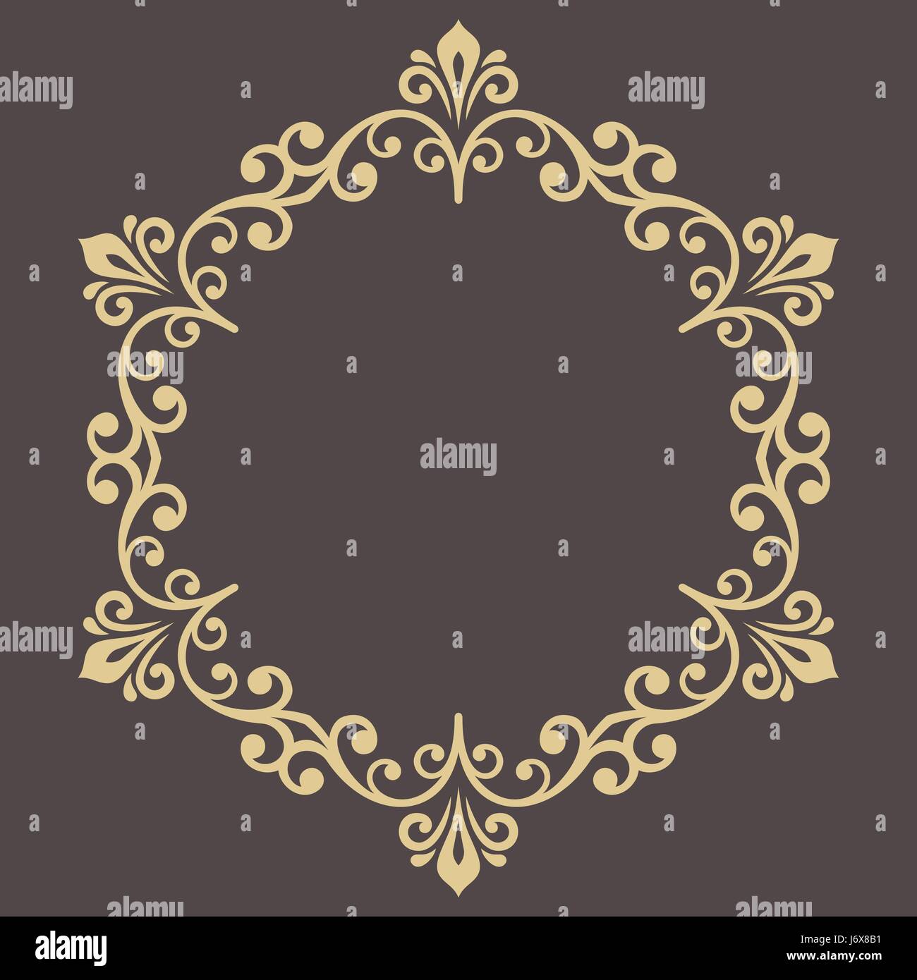 Floral Modern Vector Round Frame Stock Vector Image & Art - Alamy