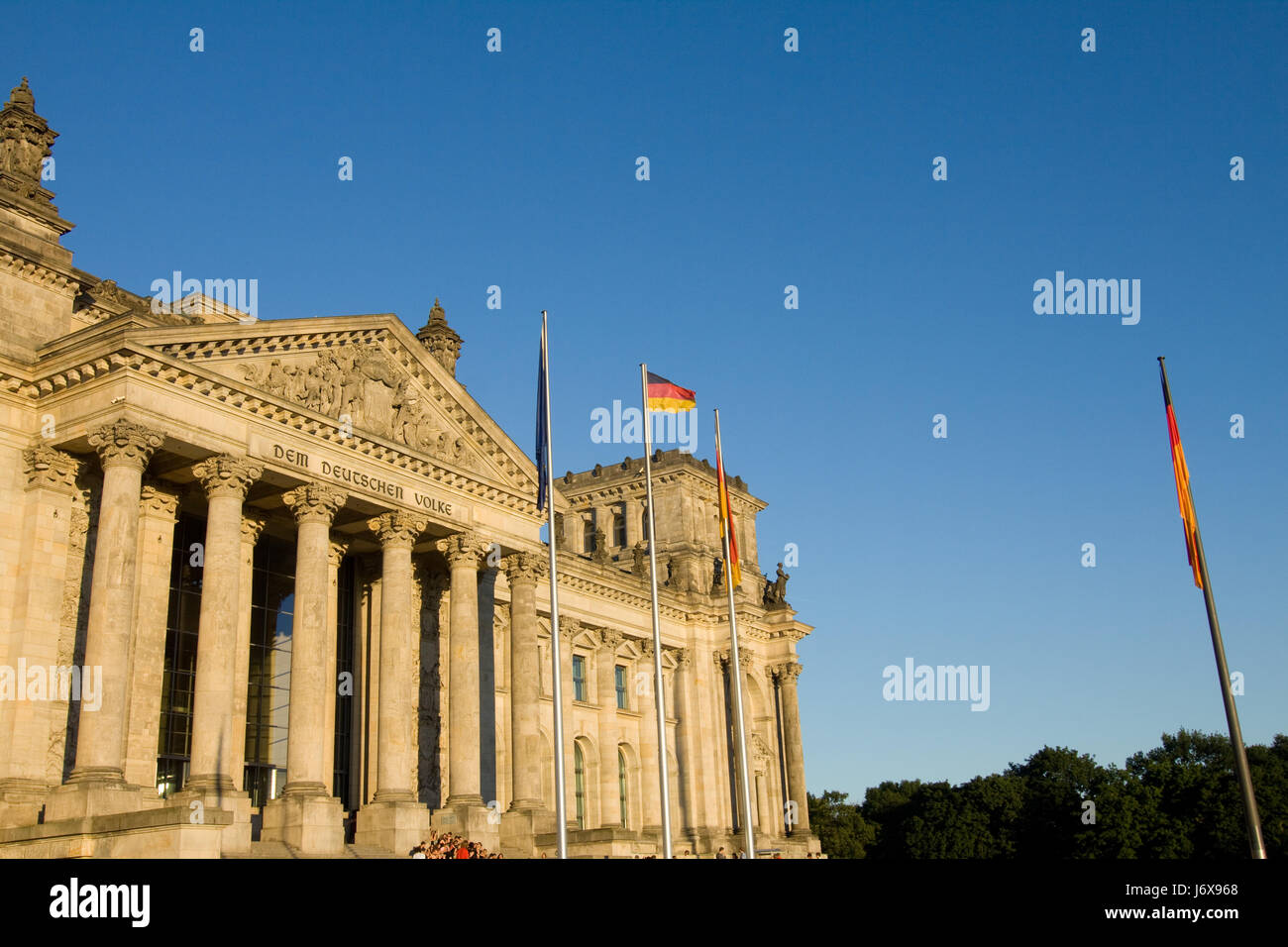 parliament storefronts flags government columns europe berlin germany ...