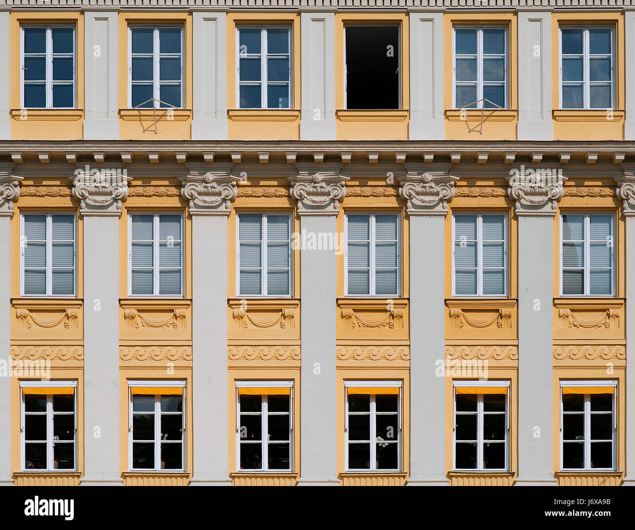 historic window facade in munich Stock Photo - Alamy