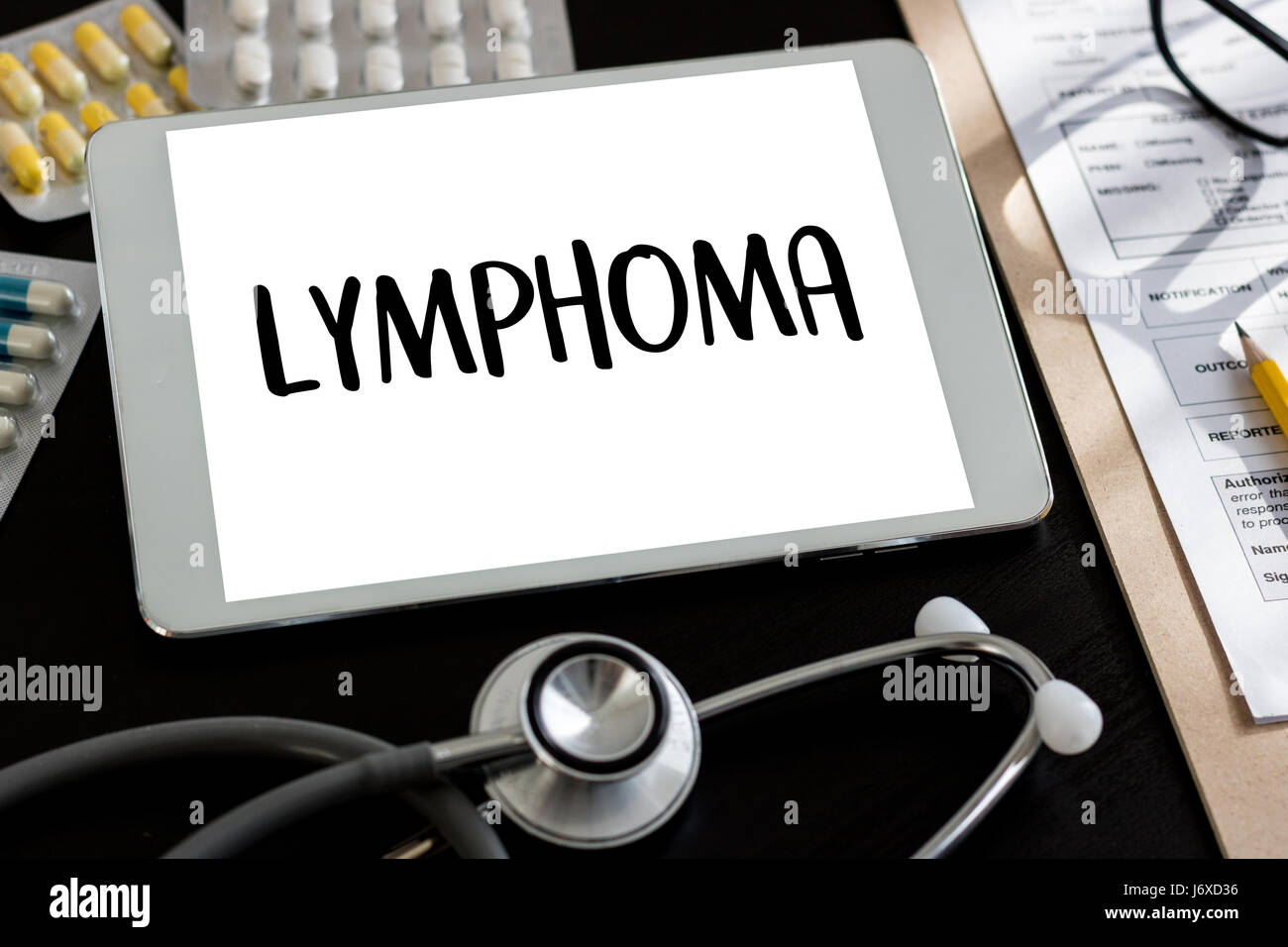 LYMPHOMA diagnosis doctor medical concept Stock Photo - Alamy