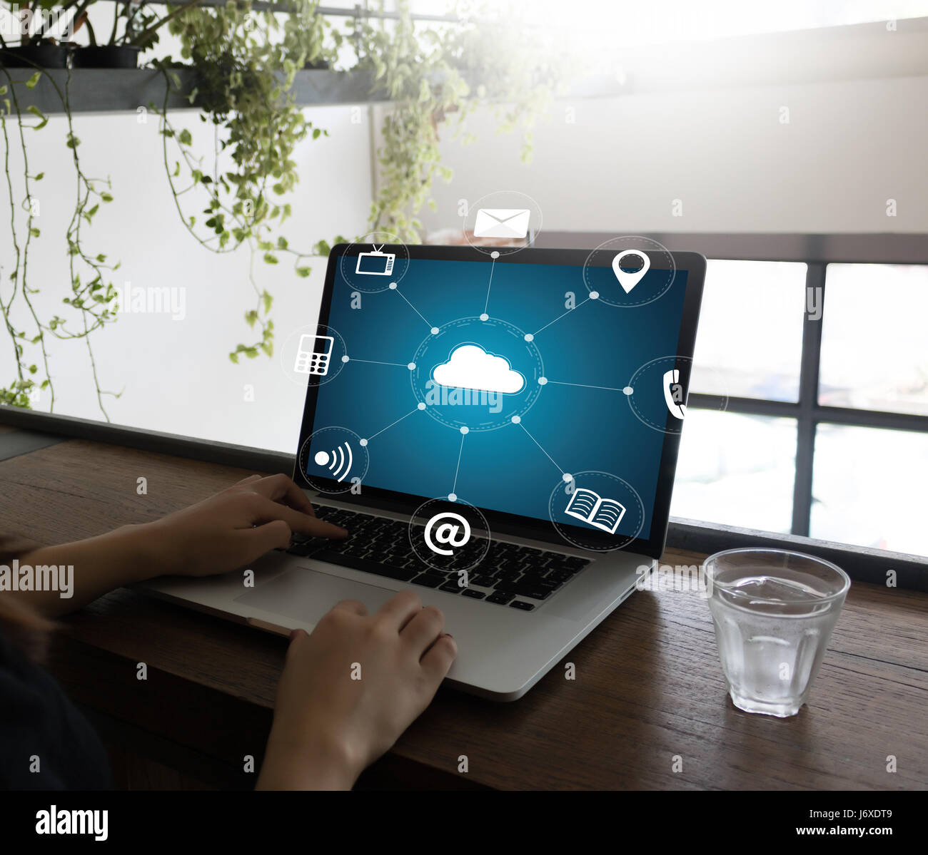 Cloud Computing diagram Network Data Storage Technology Service Stock ...