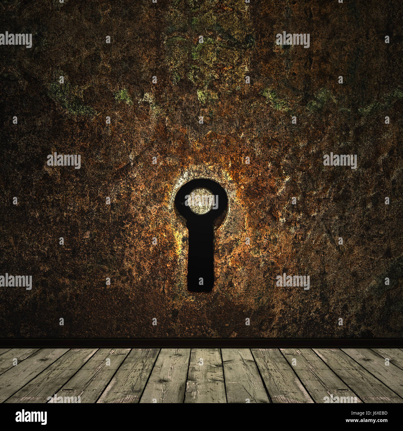 wall keyhole antique rough interior entrance vintage wall steel dirt ...