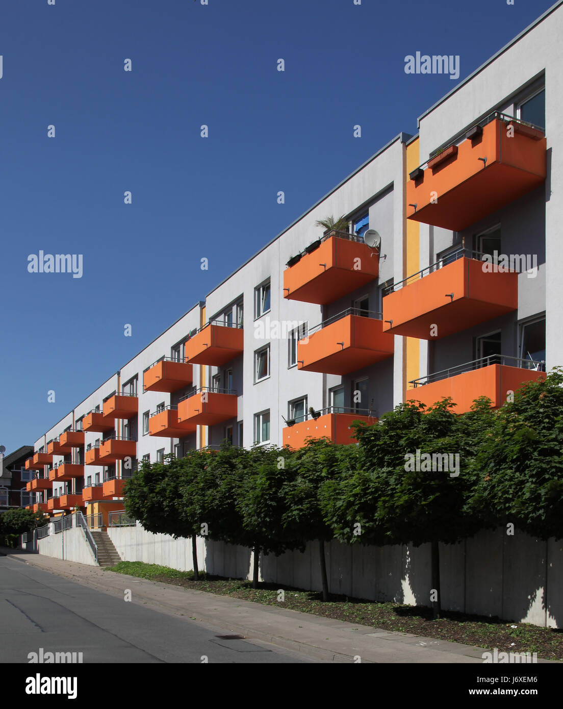 house building tree balcony azure style of construction architecture ...