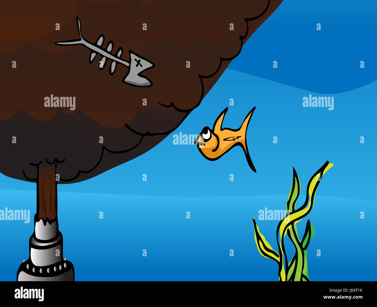 Cartoon fish bones hi-res stock photography and images - Alamy