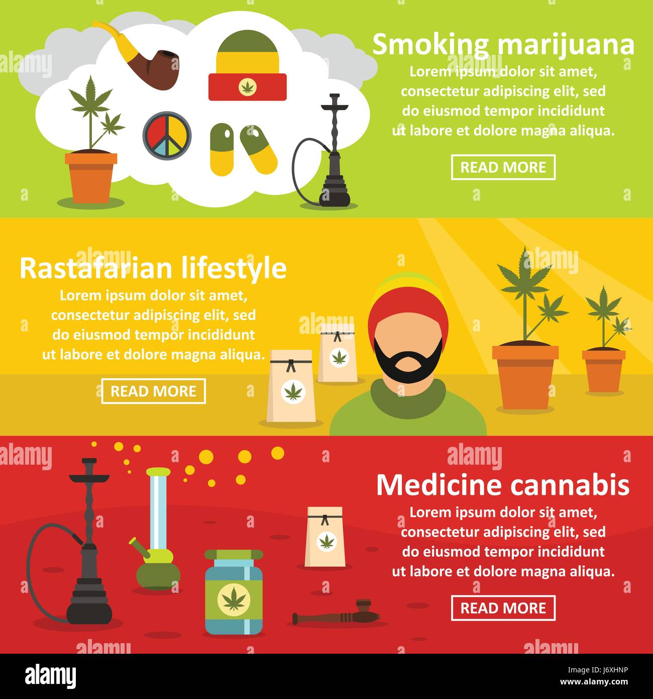 Weed leaf concept horizontal Stock Vector Images - Alamy