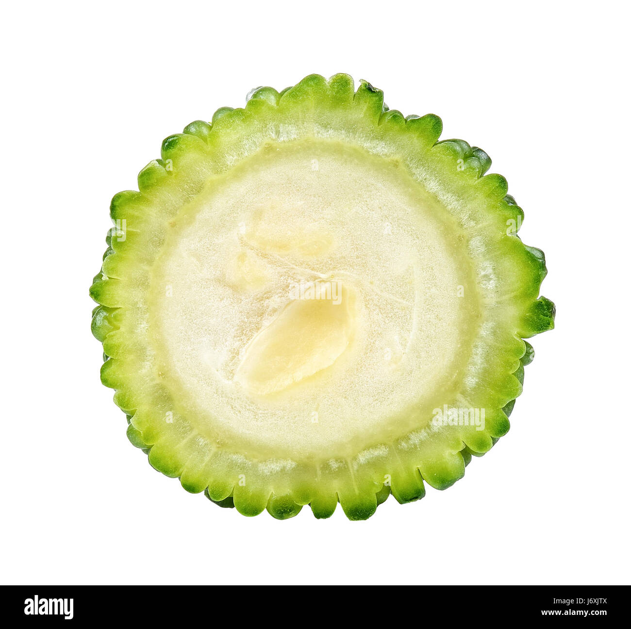 Slice of gourd isolated on white background Stock Photo - Alamy