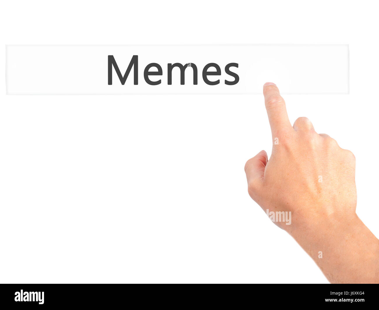 Memes - Hand pressing a button on blurred background concept . Business ...