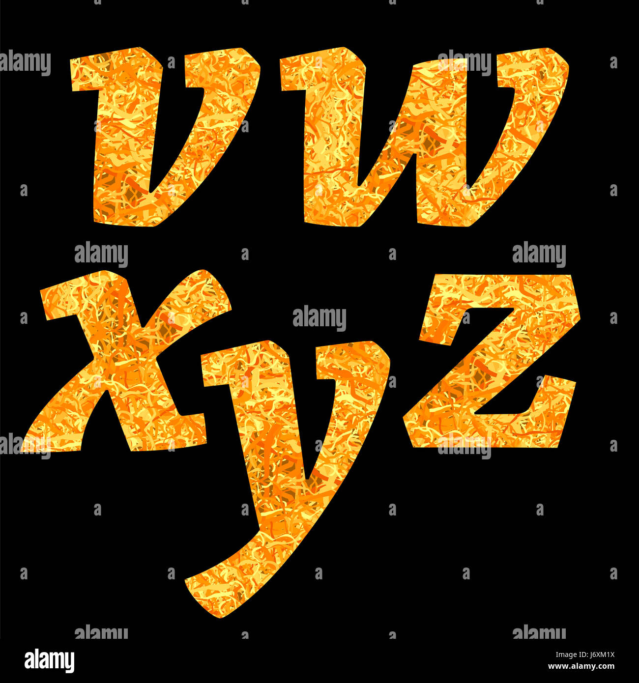 Yellow Letters of Alphabet Stock Photo - Alamy