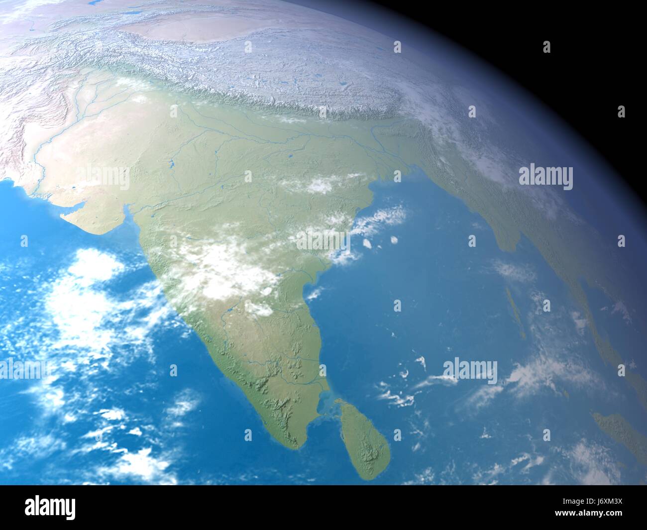 india from space Stock Photo - Alamy