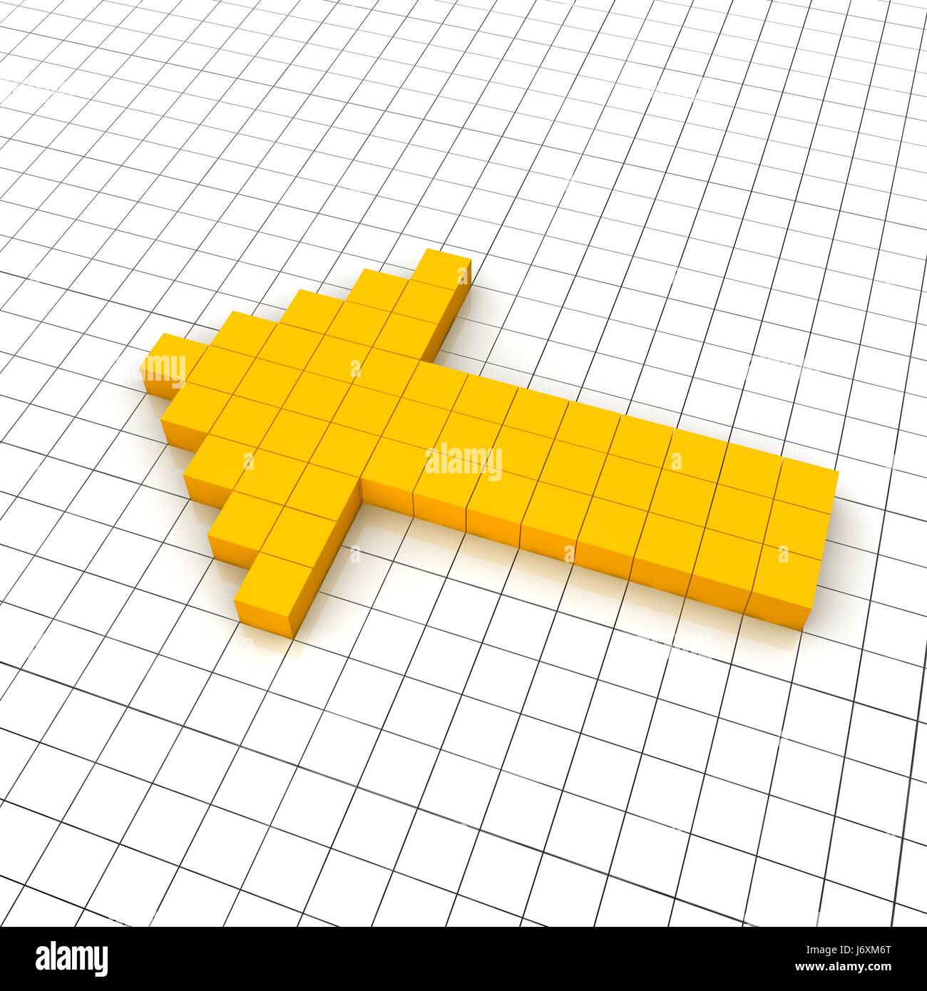 Digital pixels arrow hi-res stock photography and images - Alamy