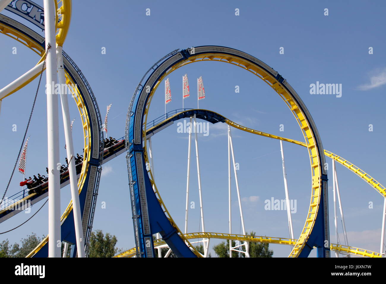 rollercoaster at a fairground Stock Photo - Alamy