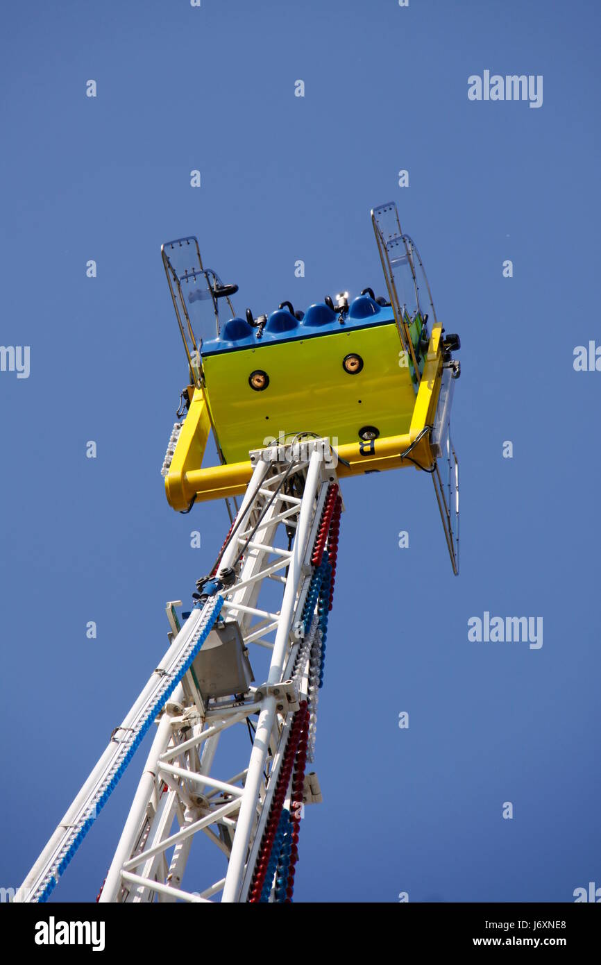 fair folk festival pendulum ferris wheel carousel swing blue motion ...