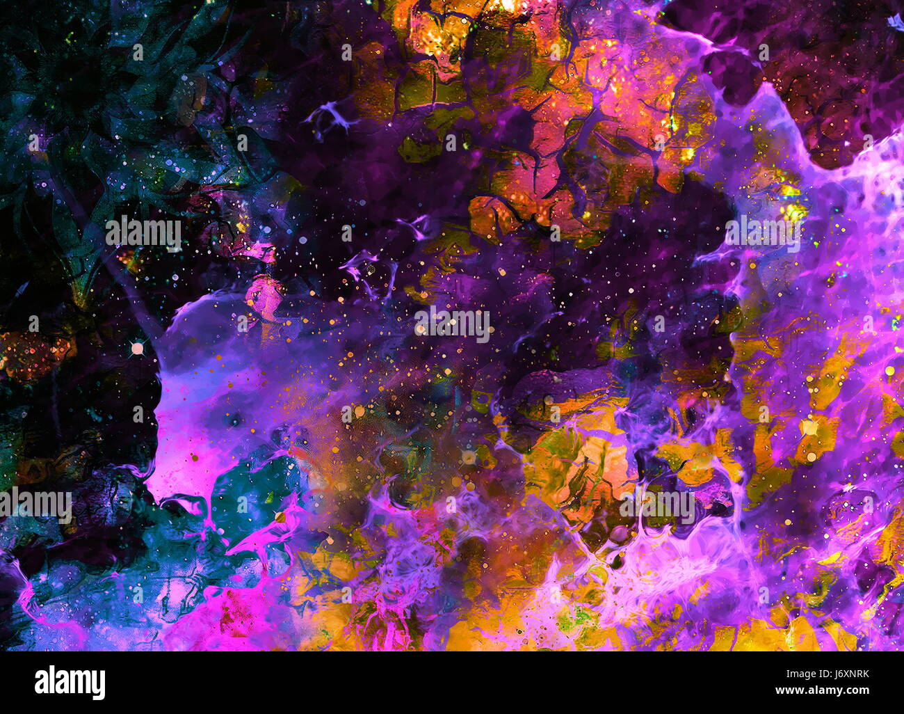 Cosmic space and stars, color cosmic abstract background. Fire effect ...