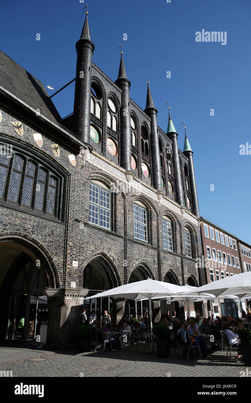 historical sightseeing germany german federal republic town hall facade ...