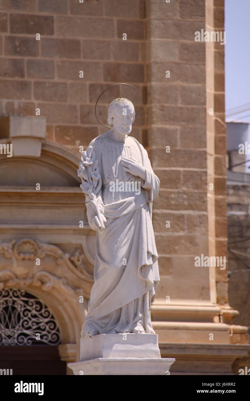 religion statue cross malta sign signal blue tower hand macro close-up ...