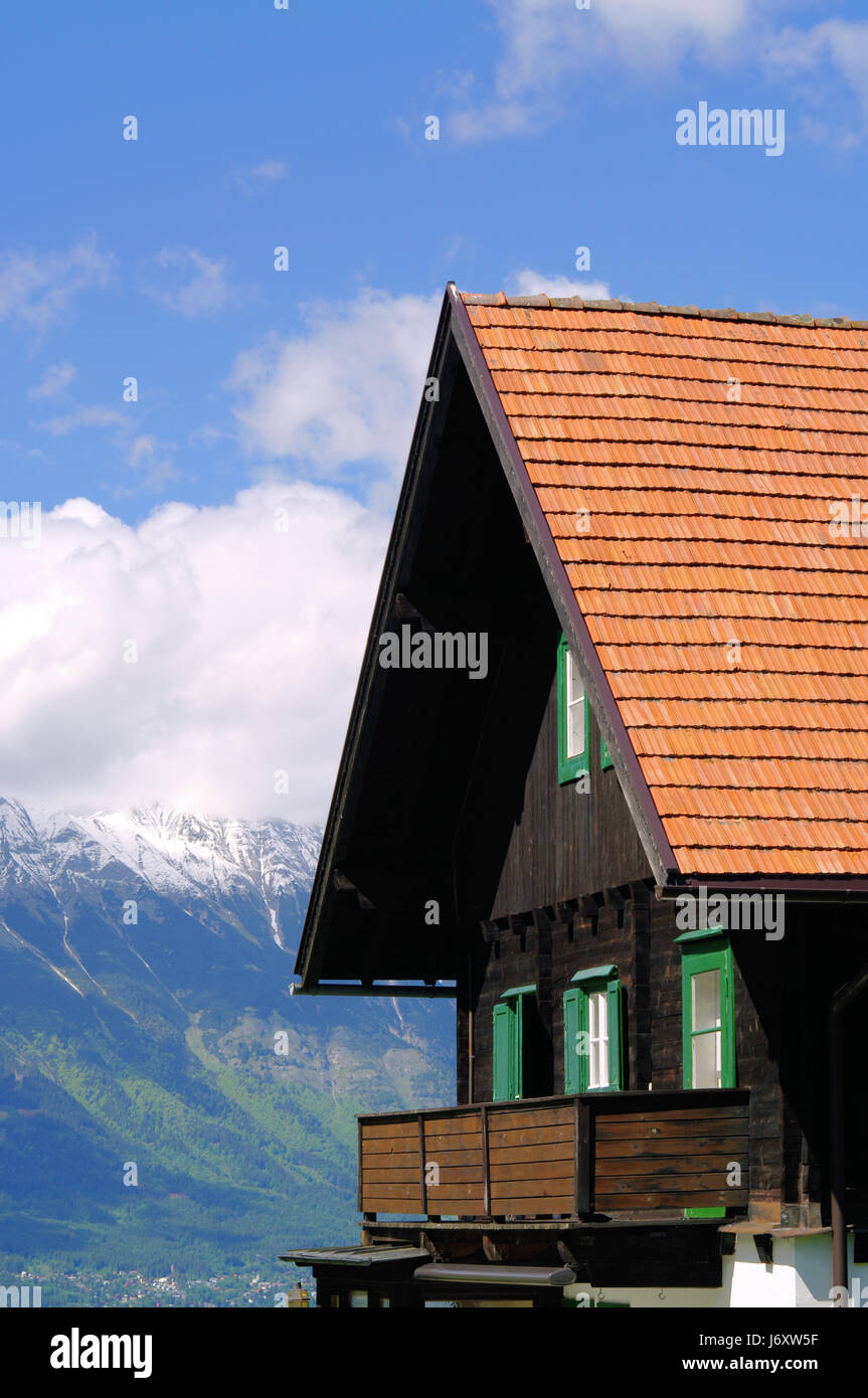 alps alp austrians balcony mountain lodge hut house building wood alps ...