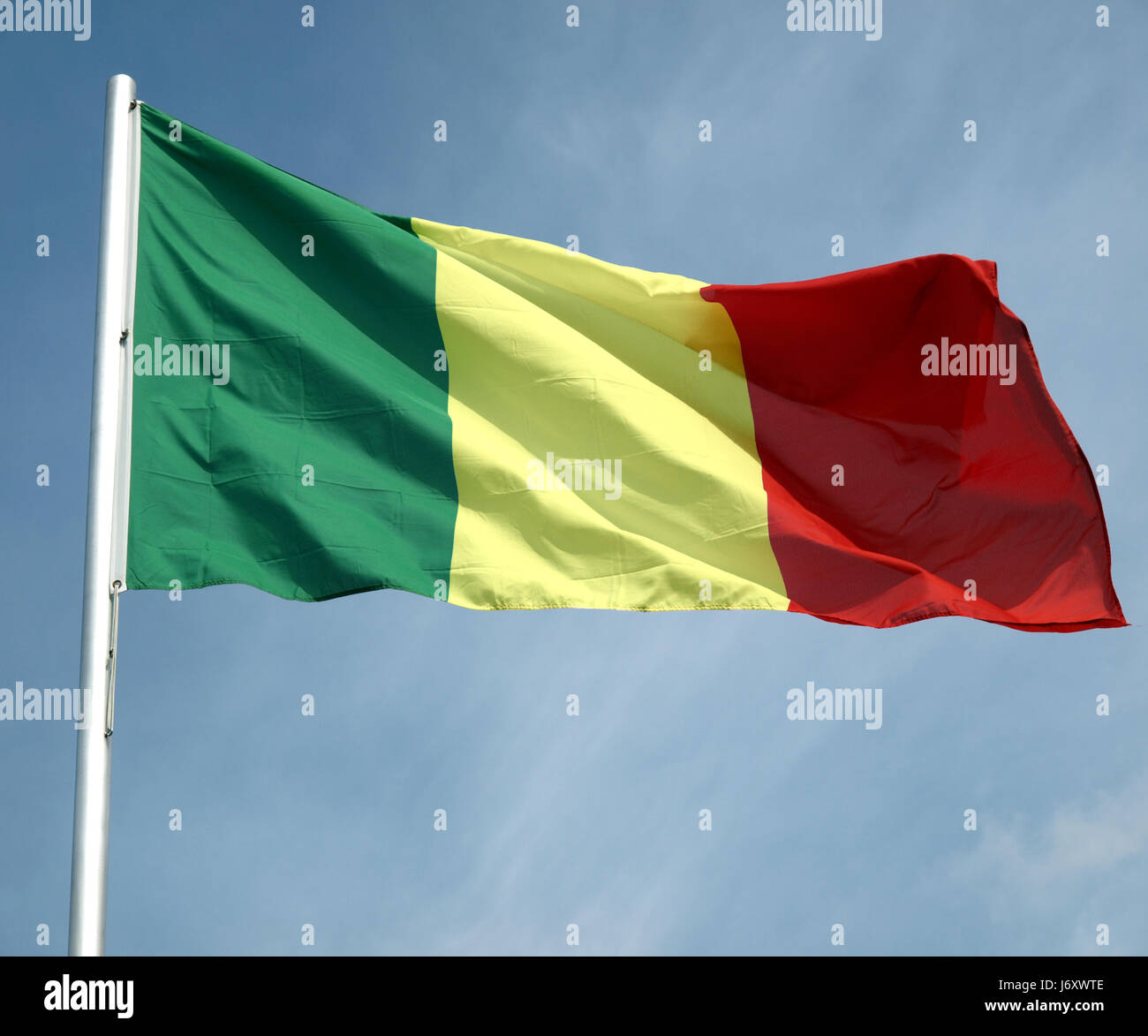 blue africa flag mali floating firmament sky wind blue africa flag ...