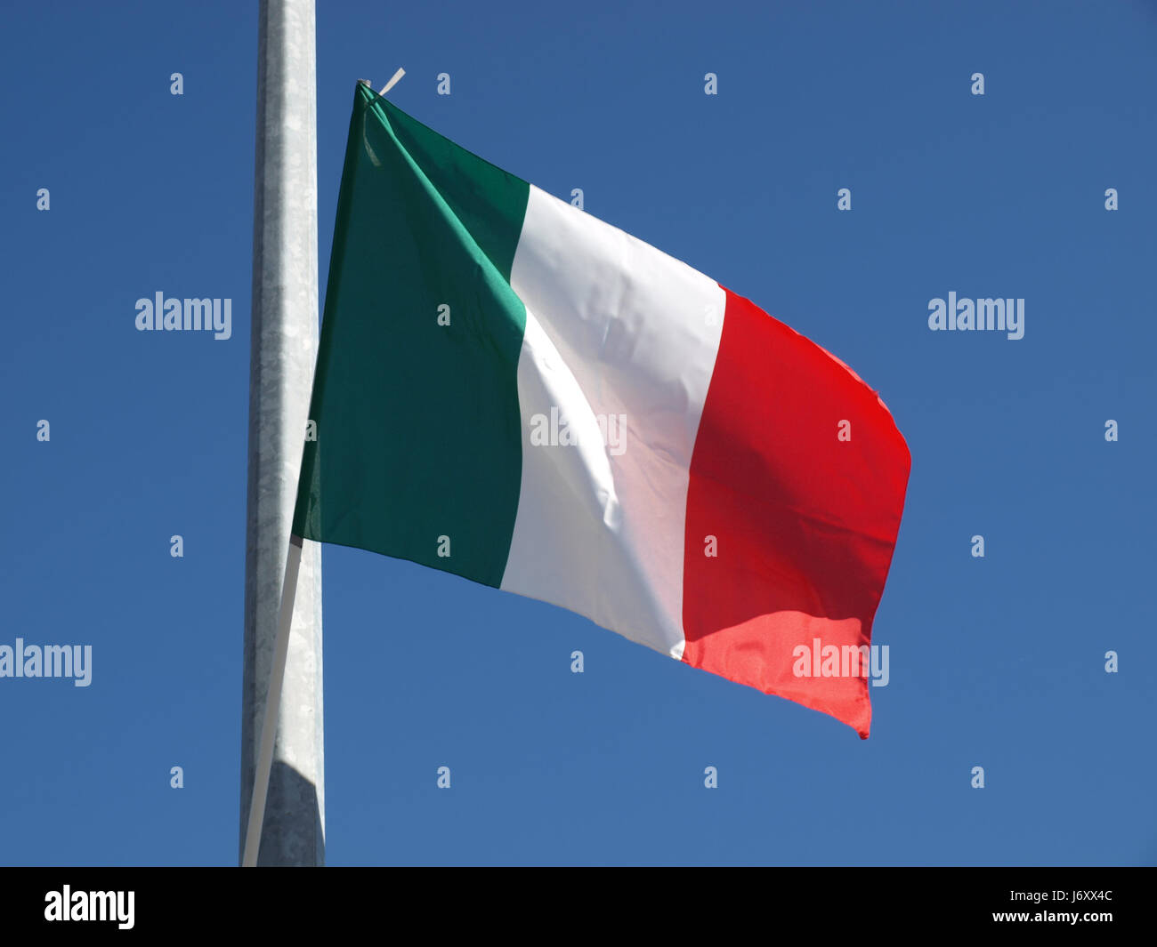 blue green flag italian italia firmament sky backdrop background italy ...