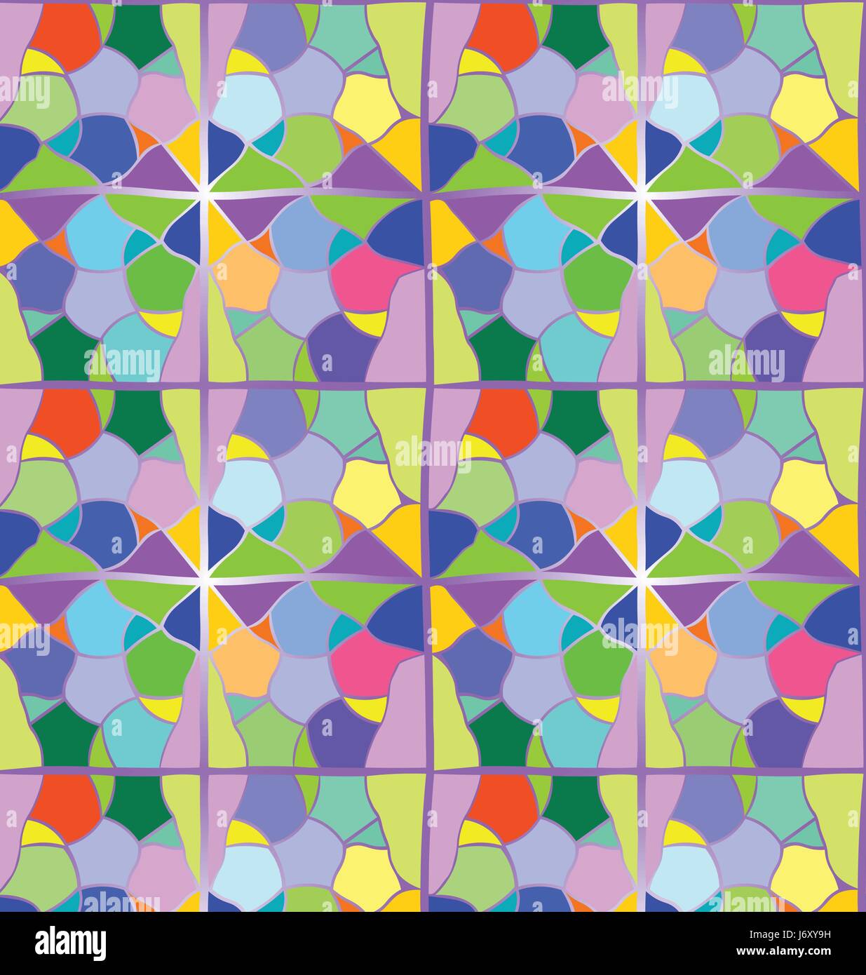 Abstract Mosaic Seamless Pattern Vector White Background For Design And Decorate Backdrop