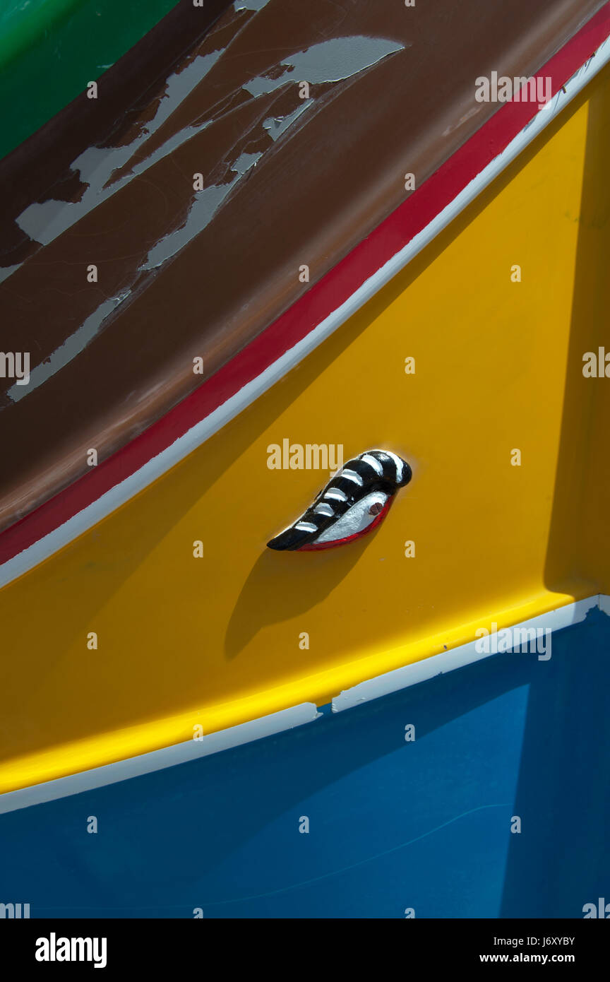 Eye of Osiris on traditional Maltese fishing boat Stock Photo - Alamy