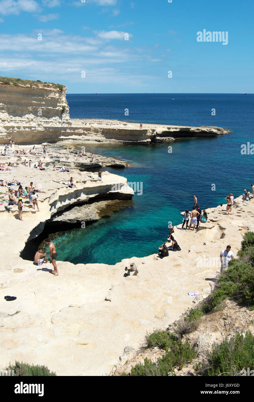 St Peter's Pool, Malta Stock Photo - Alamy