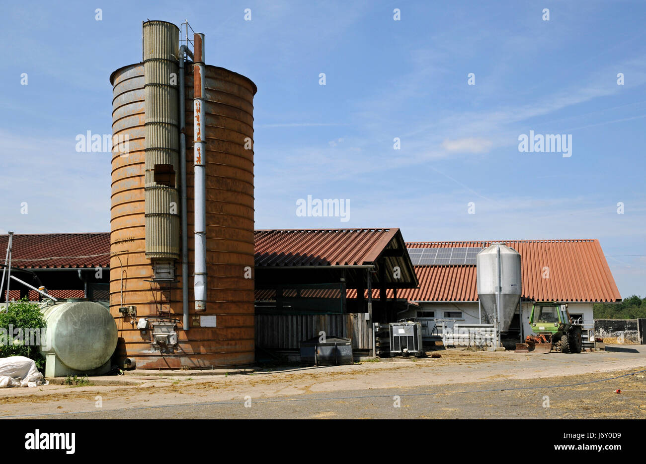 agriculture farming yard hesse stable farm germany german federal ...