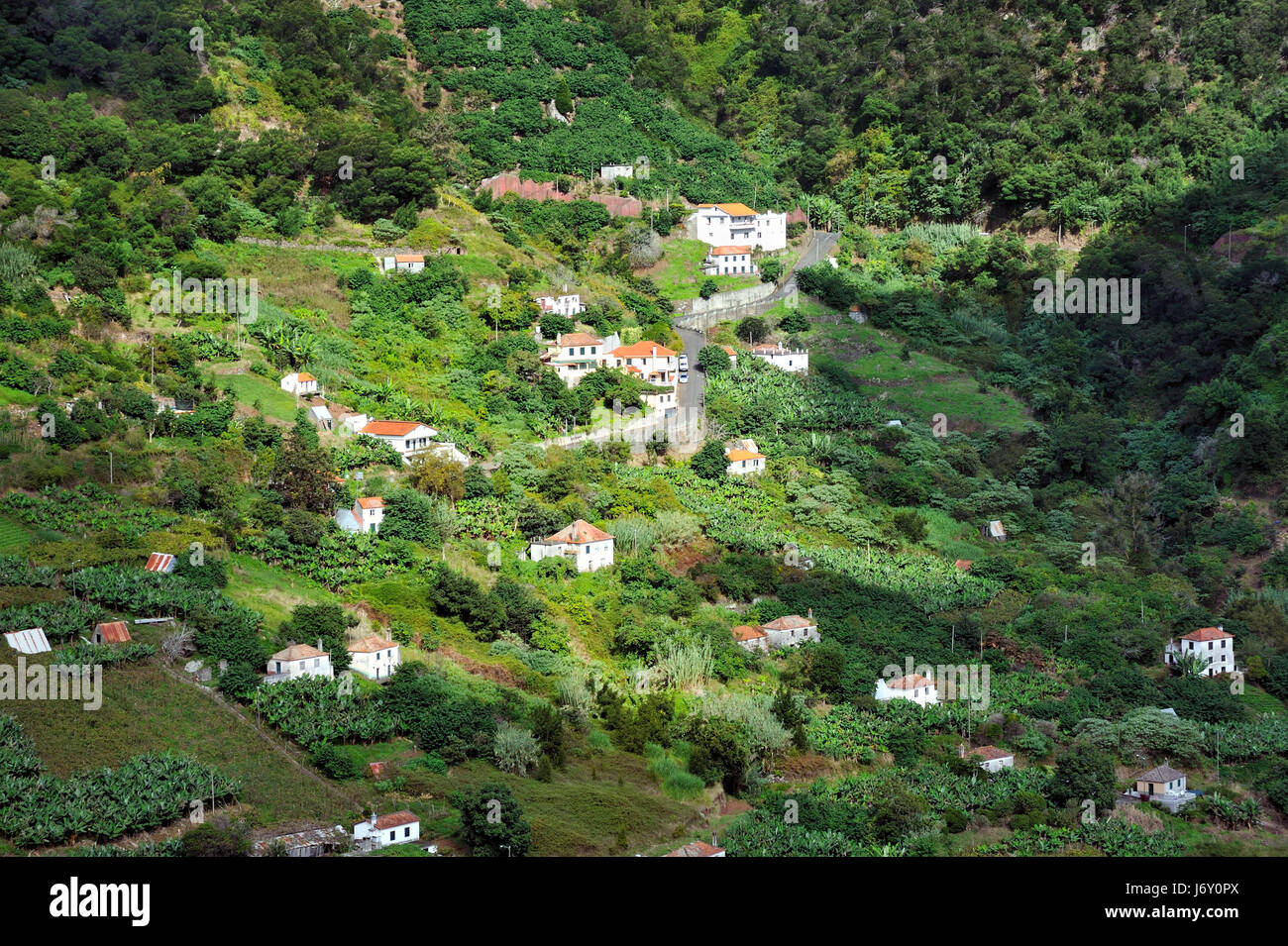 house building houses mountains madeira landscape scenery countryside ...