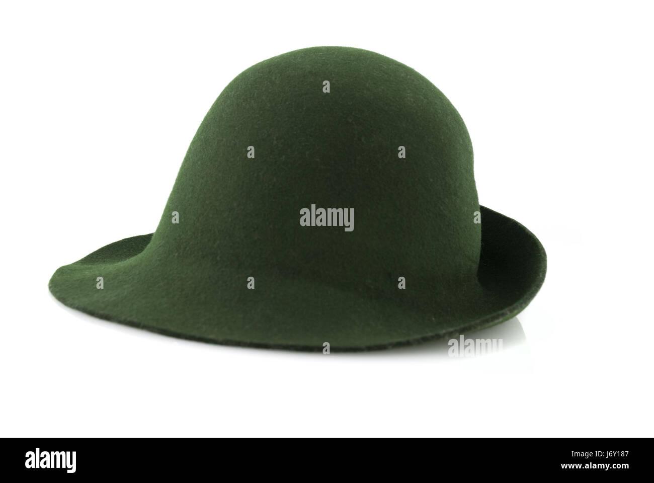 single isolated hat horizontal felt simple green single isolated hat ...