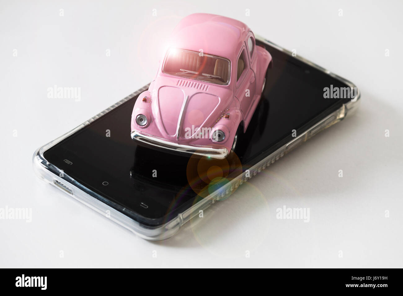 Pink toy car hi-res stock photography and images - Alamy