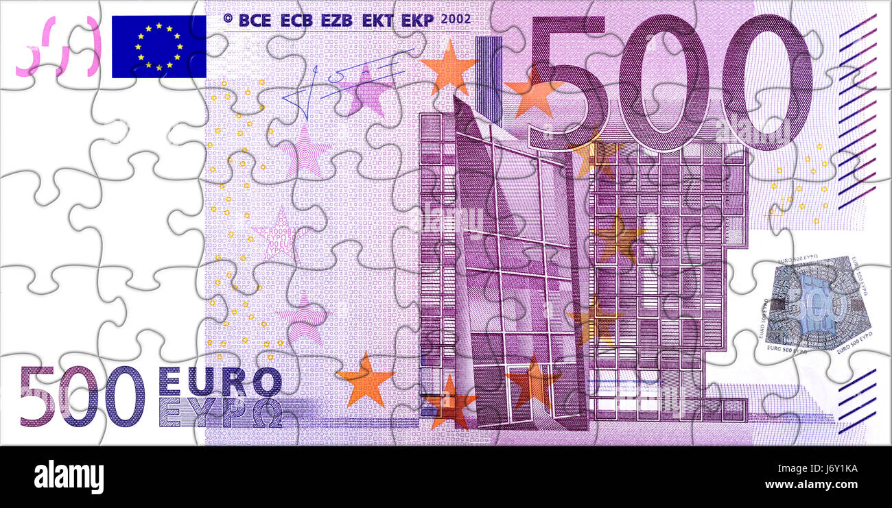 euro bank note jigsaw puzzle jigsaw puzzle complete perfect money build ...